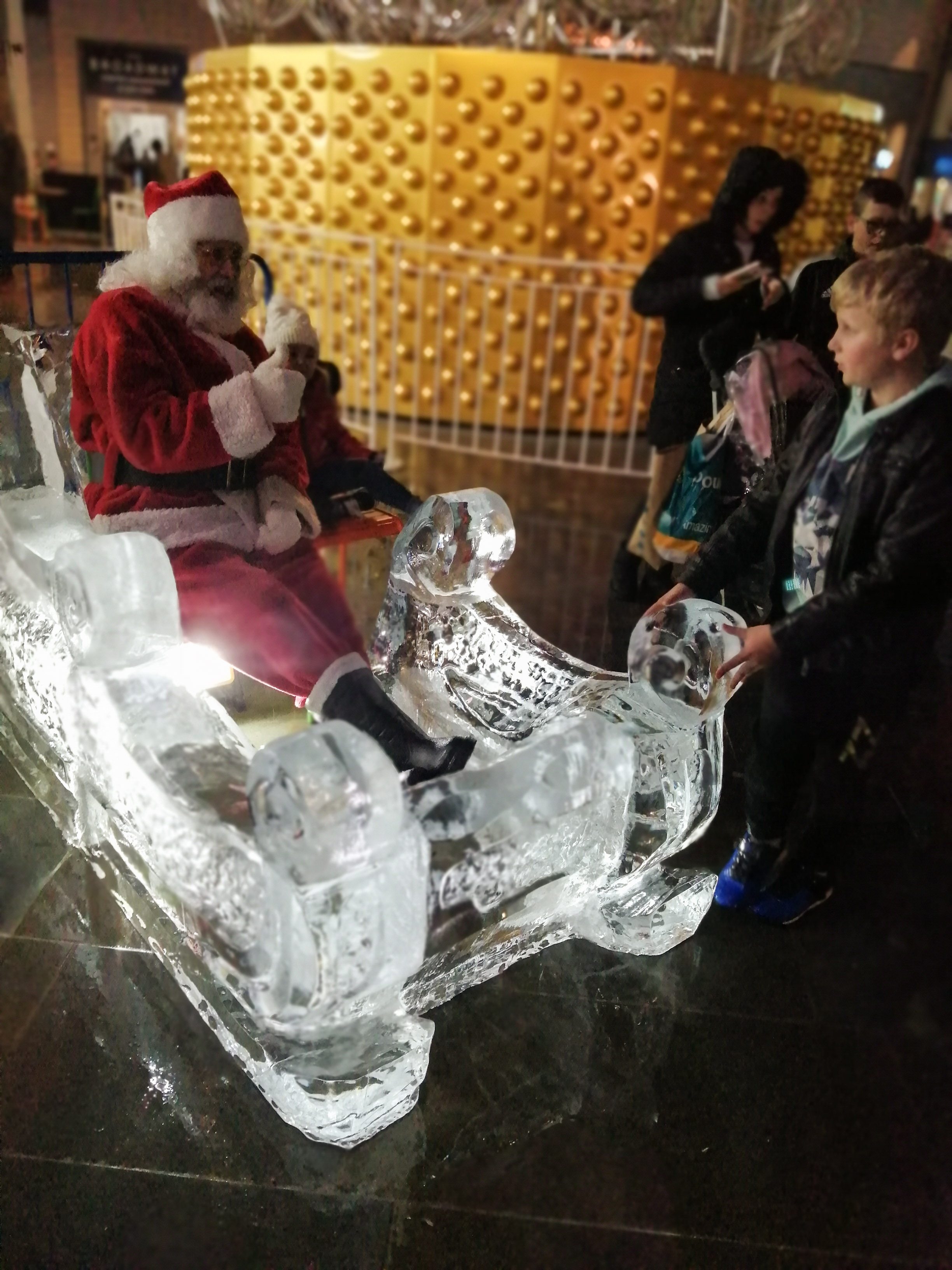 Santa Sparkles on his ice sleigh in Bradford | Sand In Your Eye