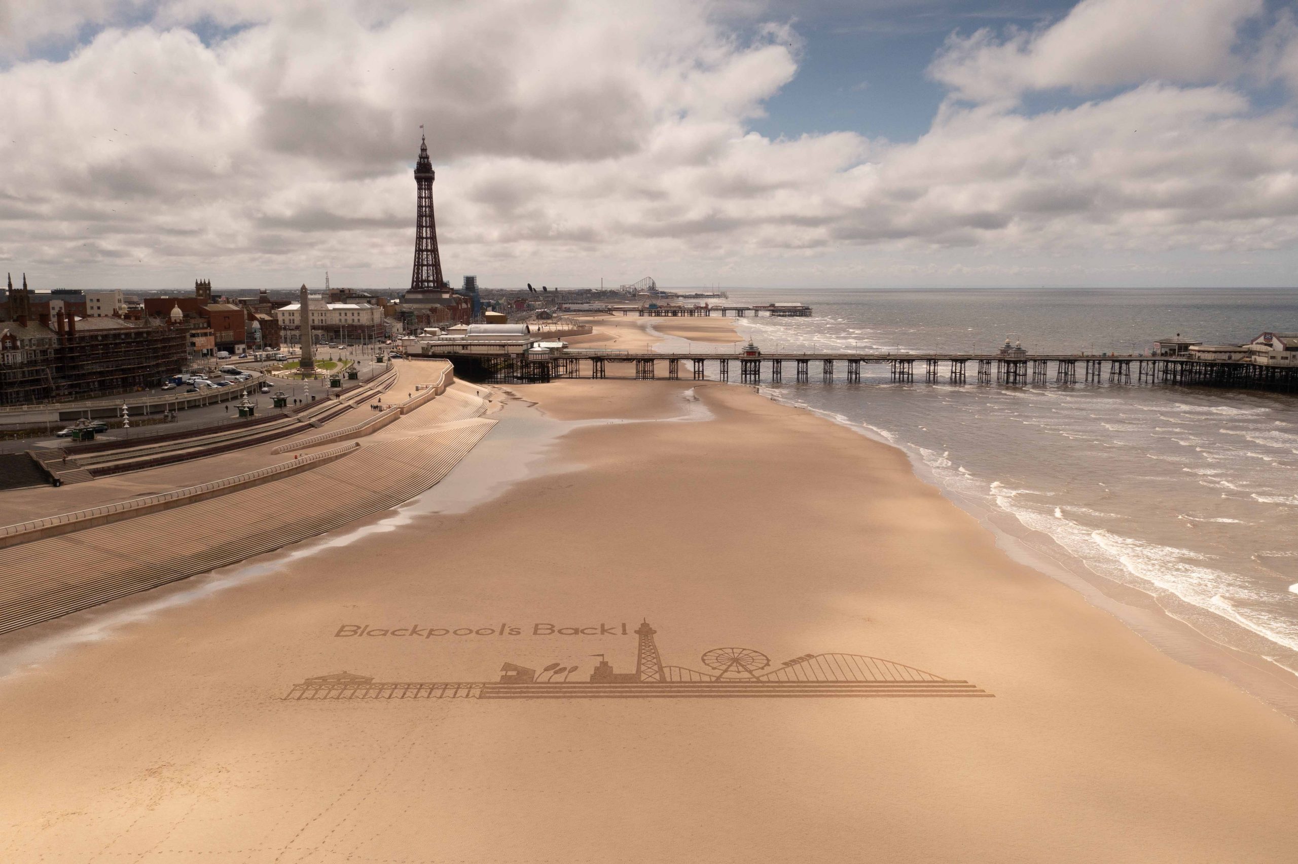 Blackpool’s Back! Sand Drawing For Visit Blackpool | Sand In Your Eye