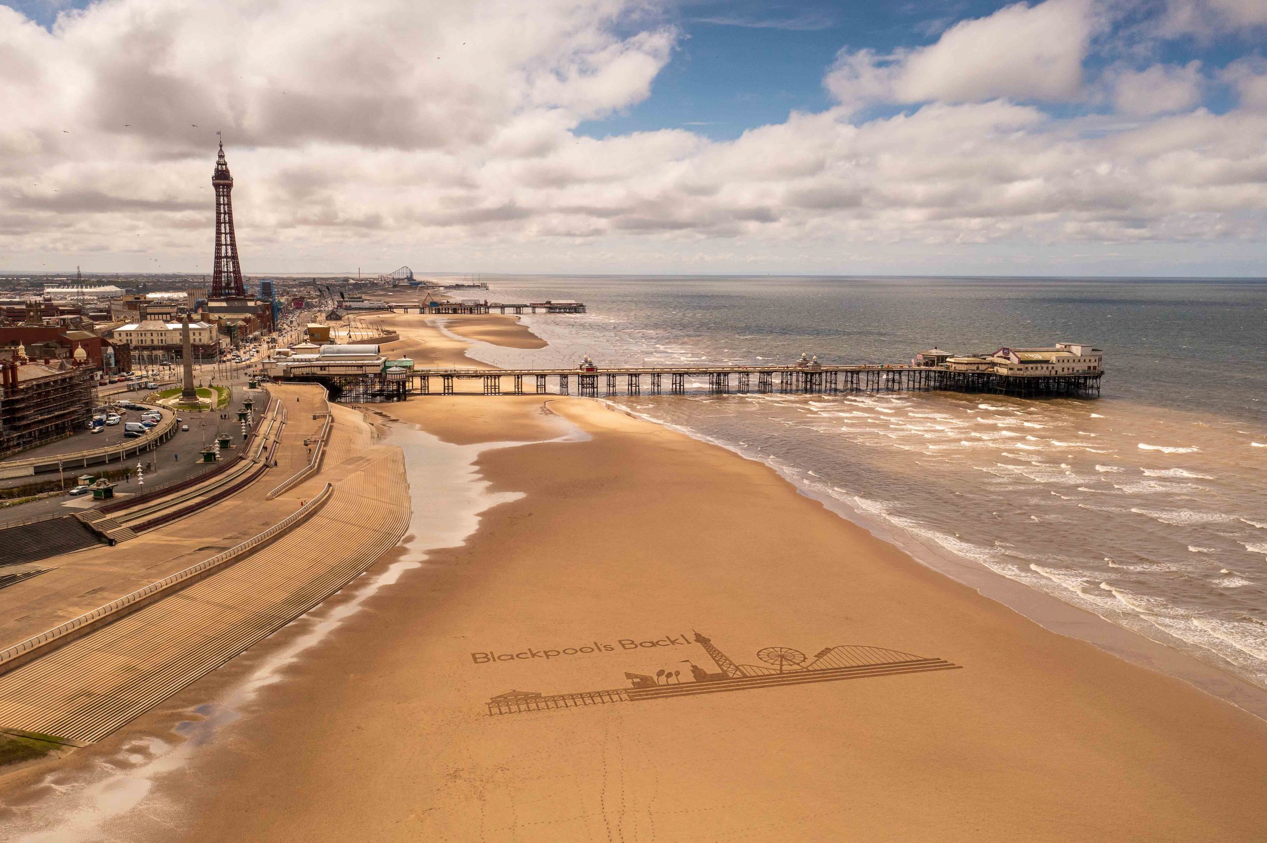 Blackpool’s Back! Sand Drawing For Visit Blackpool | Sand In Your Eye